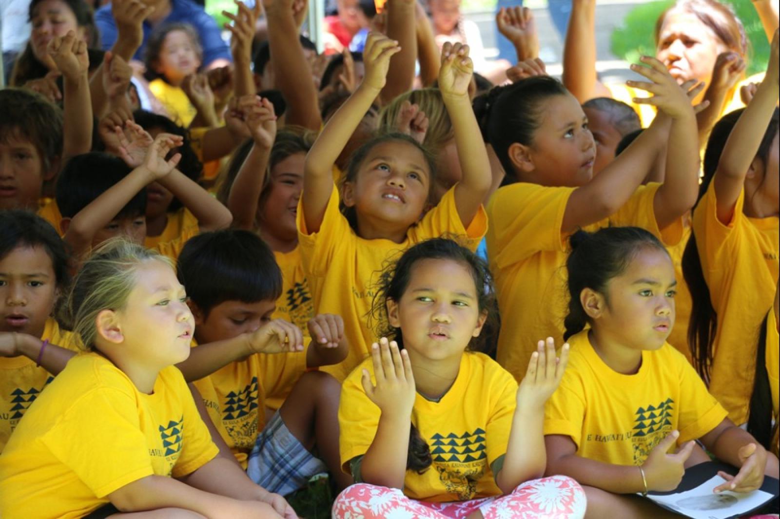 More than 200 Hawaiian language immersion school keiki stopped by KS ...