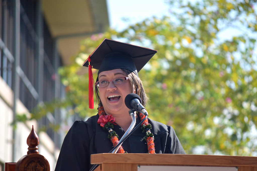 Marissa Pagud gives UHWO commencement speech | Kamehameha Schools
